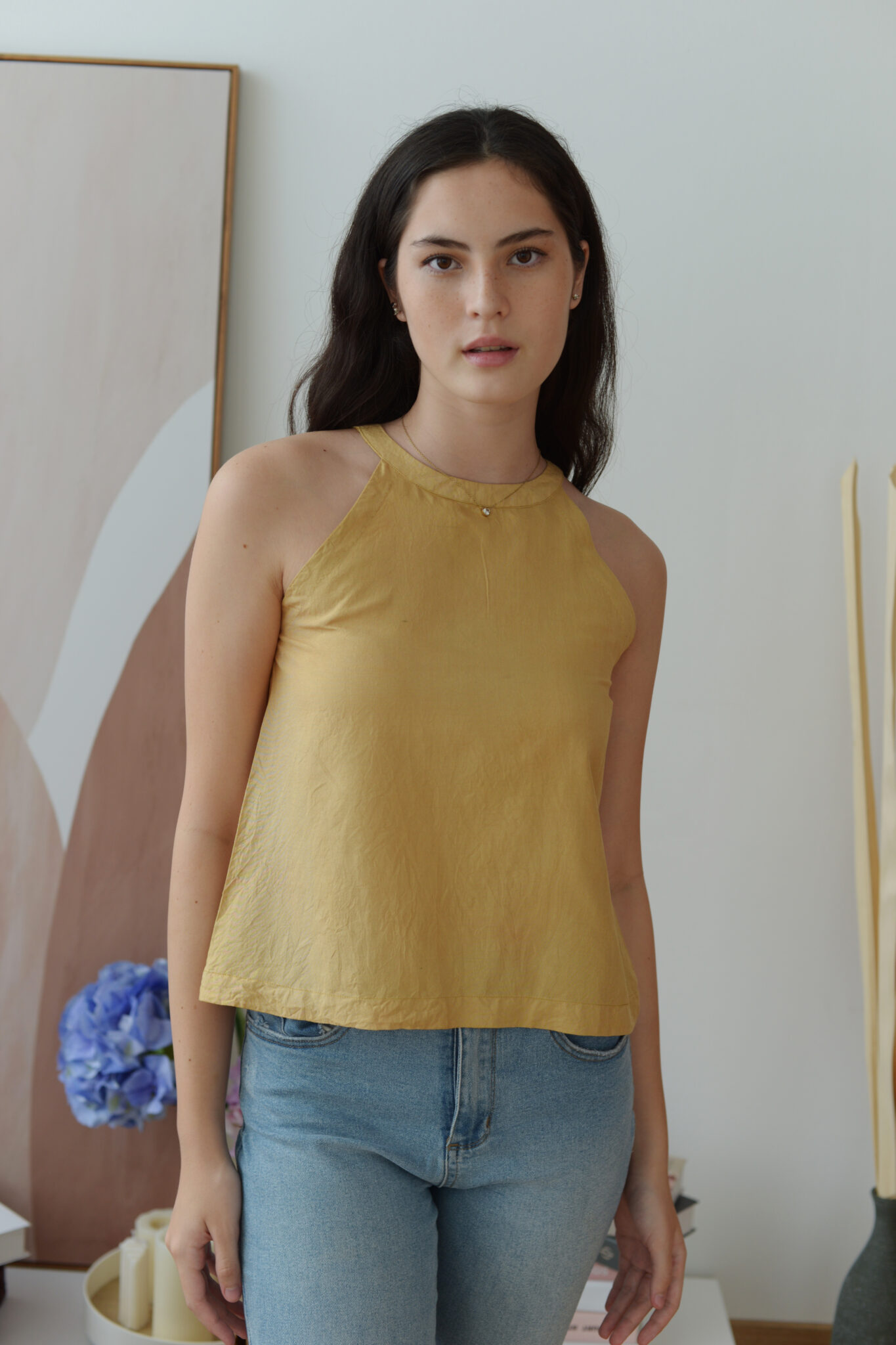 The Ahimsa Silk Halter Blouse | Sway Staples
