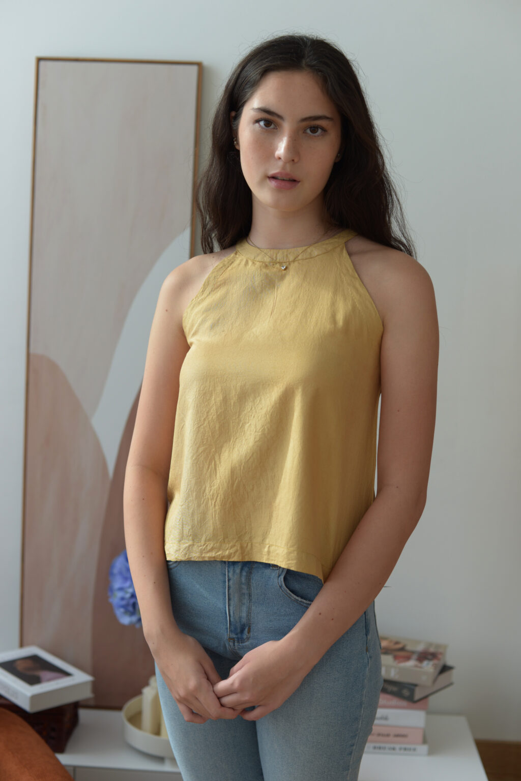 The Ahimsa Silk Halter Blouse | Sway Staples